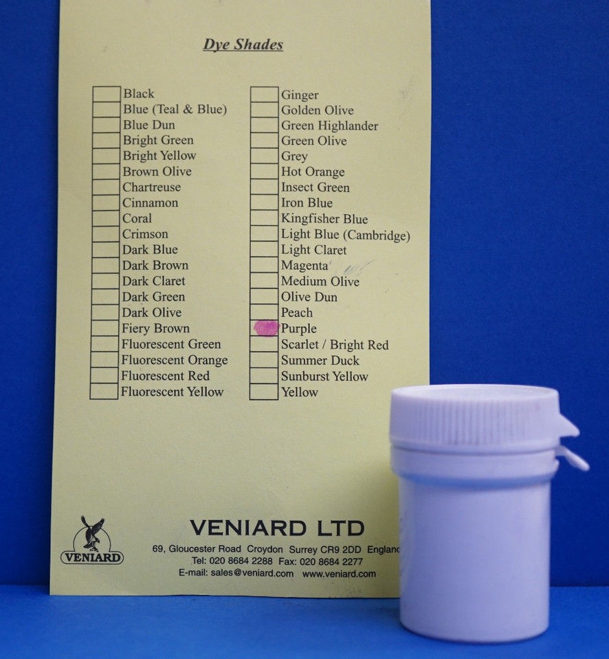 FLY DYE Färbemittel Veniard Federn Haar natürliche Materialien 32 ...