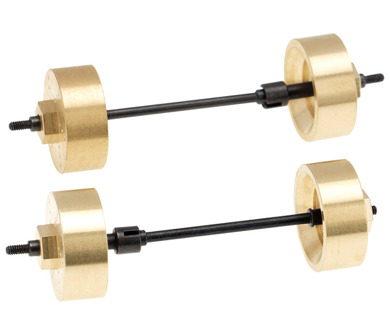 Brass 19g Each Wheel Spacers 11mm Thick w/ Extended Axles for Axial 1/ ...