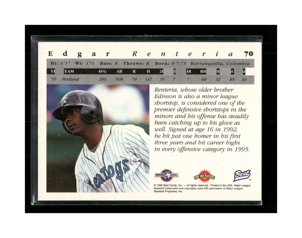 1995 Best #70 Edgar Renteria | eBay