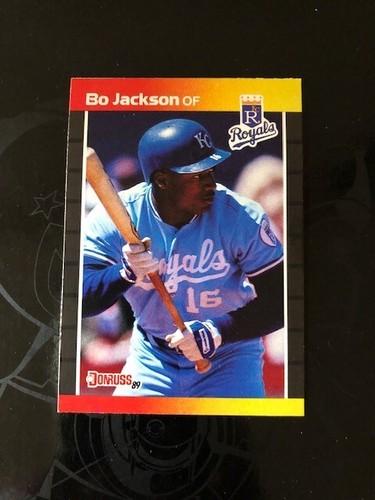 💥BO JACKSON DONRUSS 89 MINT CARD WITH ERROR DOUBLE *DENOTES* (RARE) BO ...
