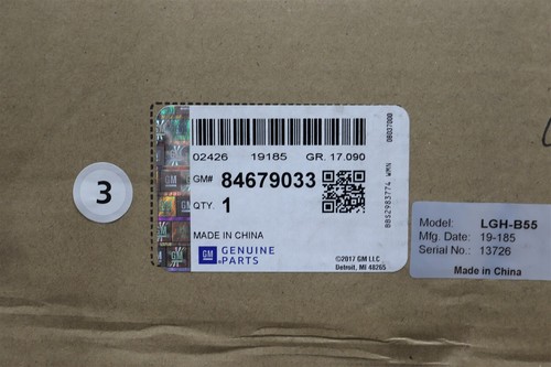 NEW GM 5'8" Bed Hard Tri-Fold Tonneau Cover 84679033 Silverado Sierra ...