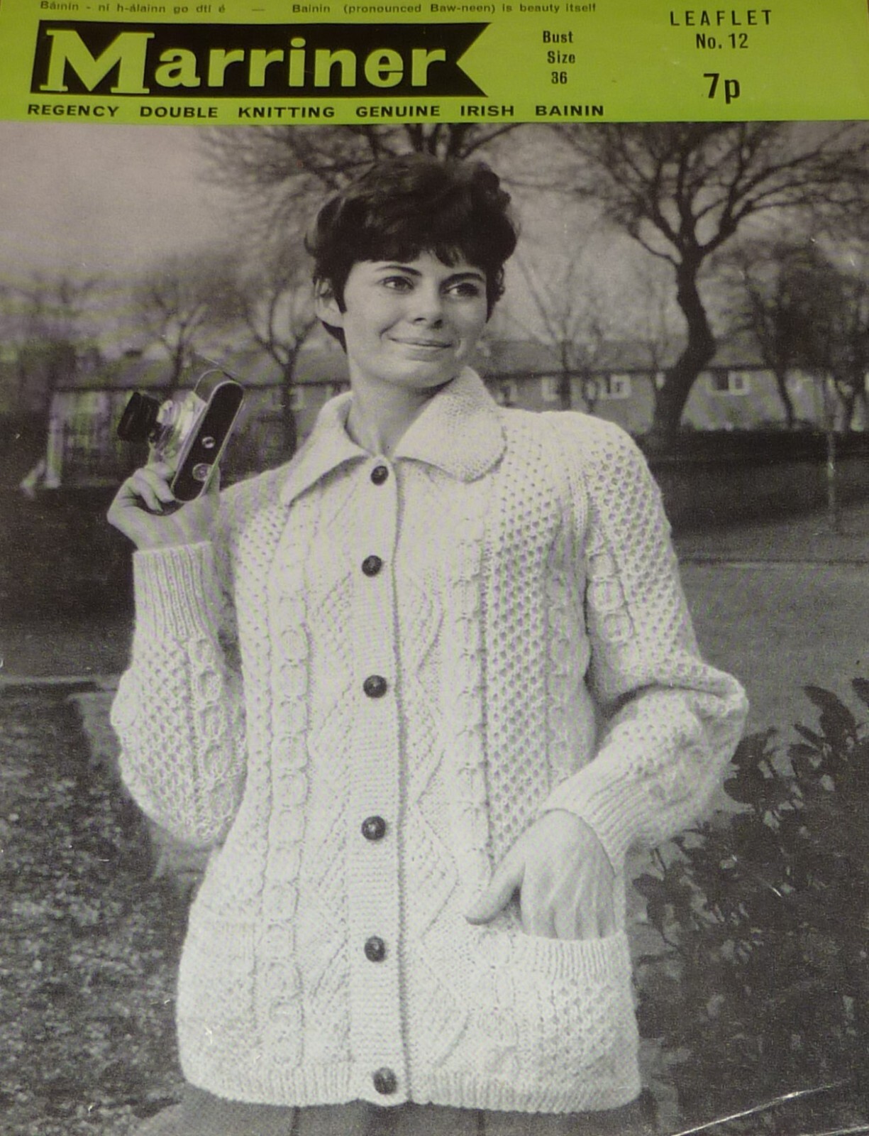 Vintage Marriner Knitting Pattern Lady's DK Cong Jacket No 12 | eBay UK