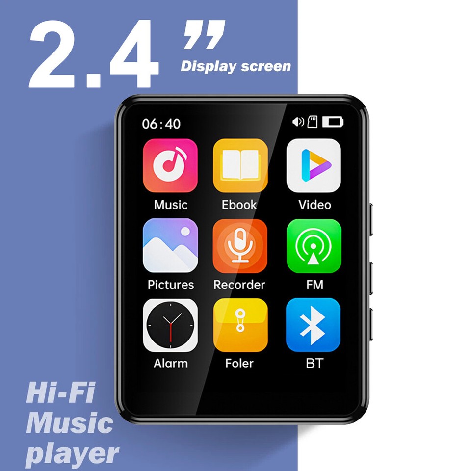 2.4 inch Full Touch Screen Bluetooth 5.3 HIFI MP3 Music MP4 Video ...