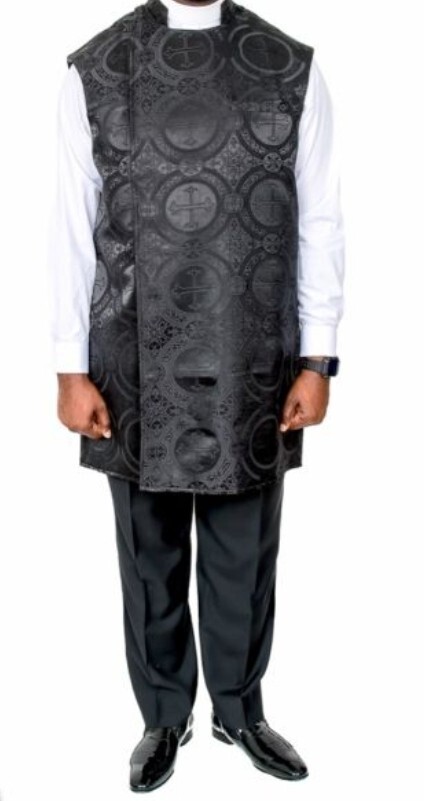 MEN'S CLERGY PASTOR BISHOP APRON PURPLE & BLACK SIZE 46 | eBay