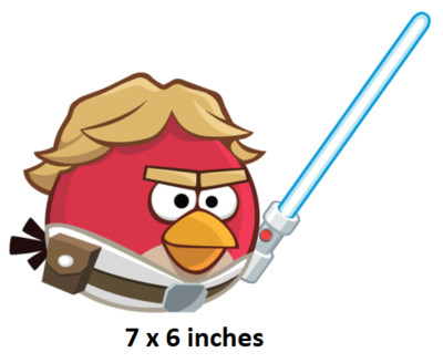 Red Skywalker Wall Decal Luke Bird Sticker Angry Birds Star Wars Peel ...