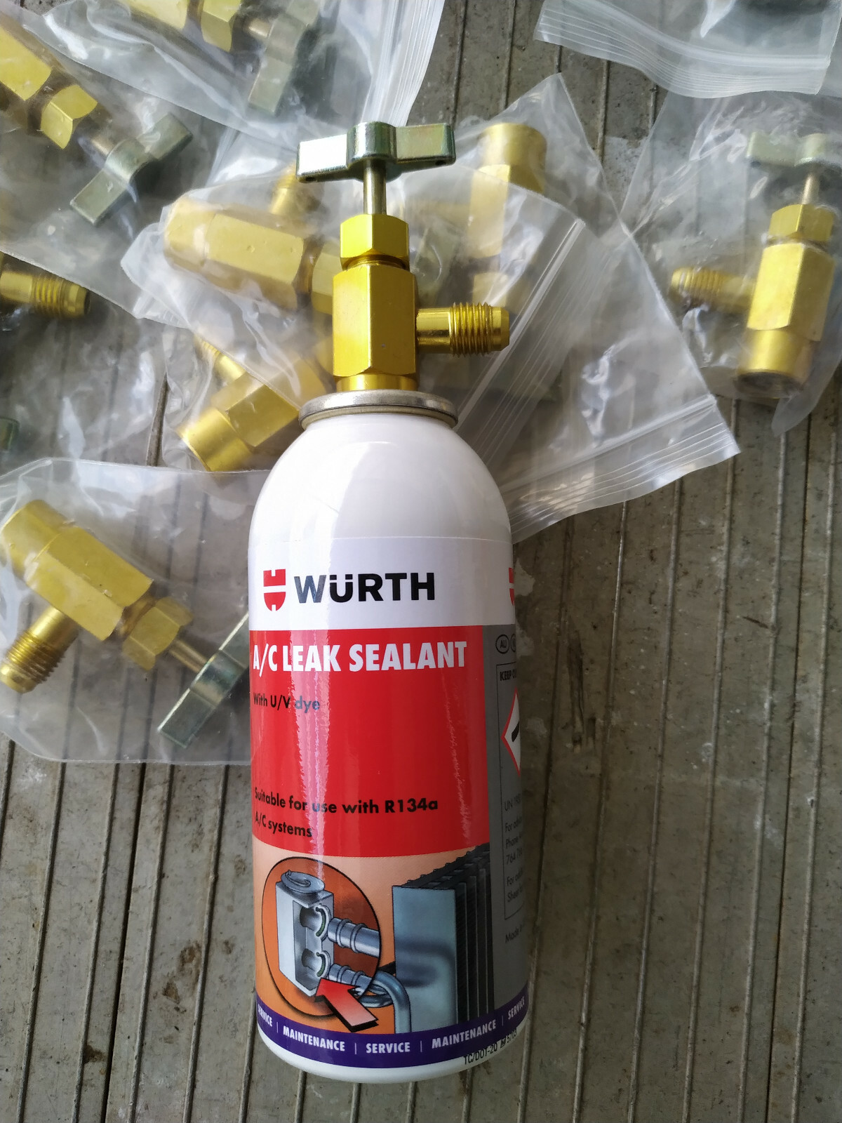 Air conditioner Stopleak Sealant U/V Dye Wurth Brand suit 134 A Gas ...