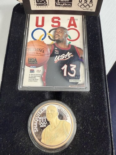 Shaquille O'Neal 1996 72/250 Skybox USA Gold Mintage Card & Enviromint ...