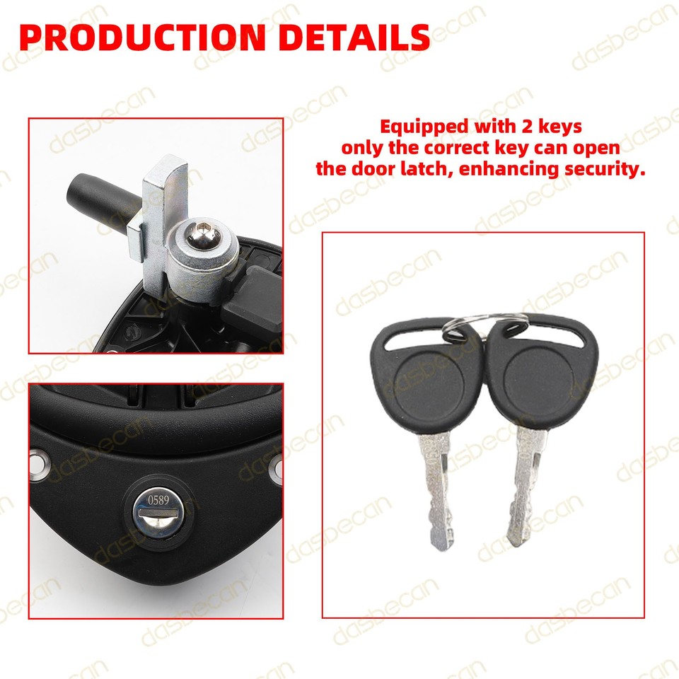 Door Latch w/ 2 Keys T Handle For Cummins Kohler Generator 0406-0972-01 ...