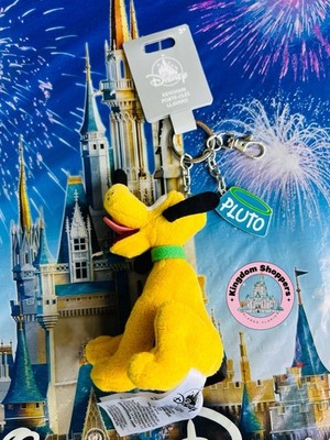 Disney Parks Bag Flair Charm Keychain Plush Pluto & Dog Bowl New | eBay