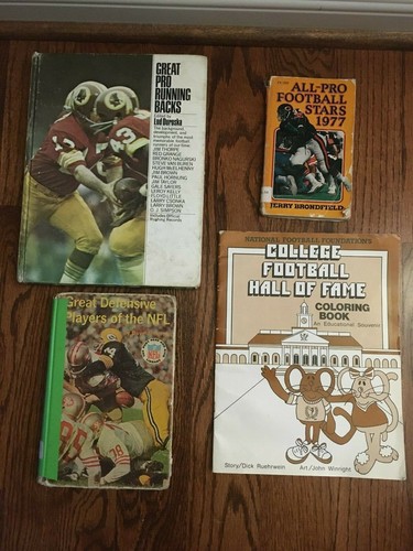 Vintage Lot of NFL FOOTBALL Books 1967-1980 Star Running Backs ...