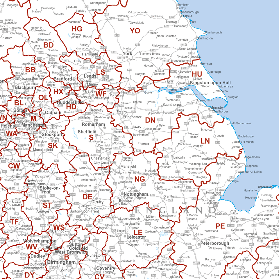 UK Postcode Map, Postcode Map of the United Kingdom, UK Postcodes | eBay