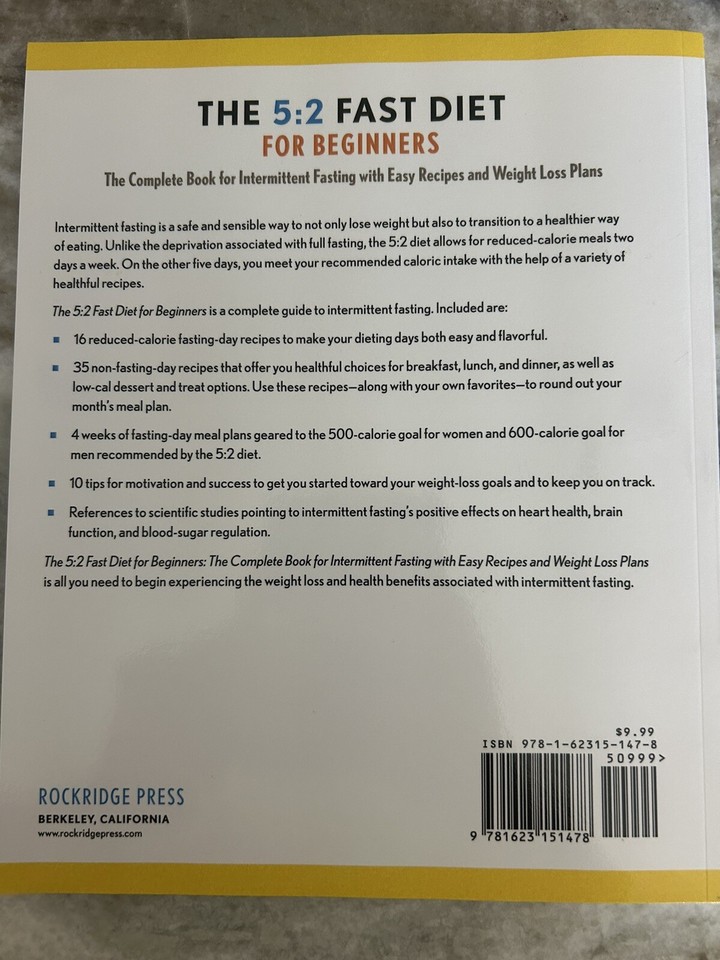 The 5:2 Fast Diet for Beginners : The Complete Book for Intermittent ...