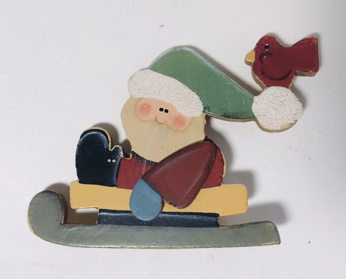 CRAZY MOUNTAIN Santa Sled Wooden Pin | eBay