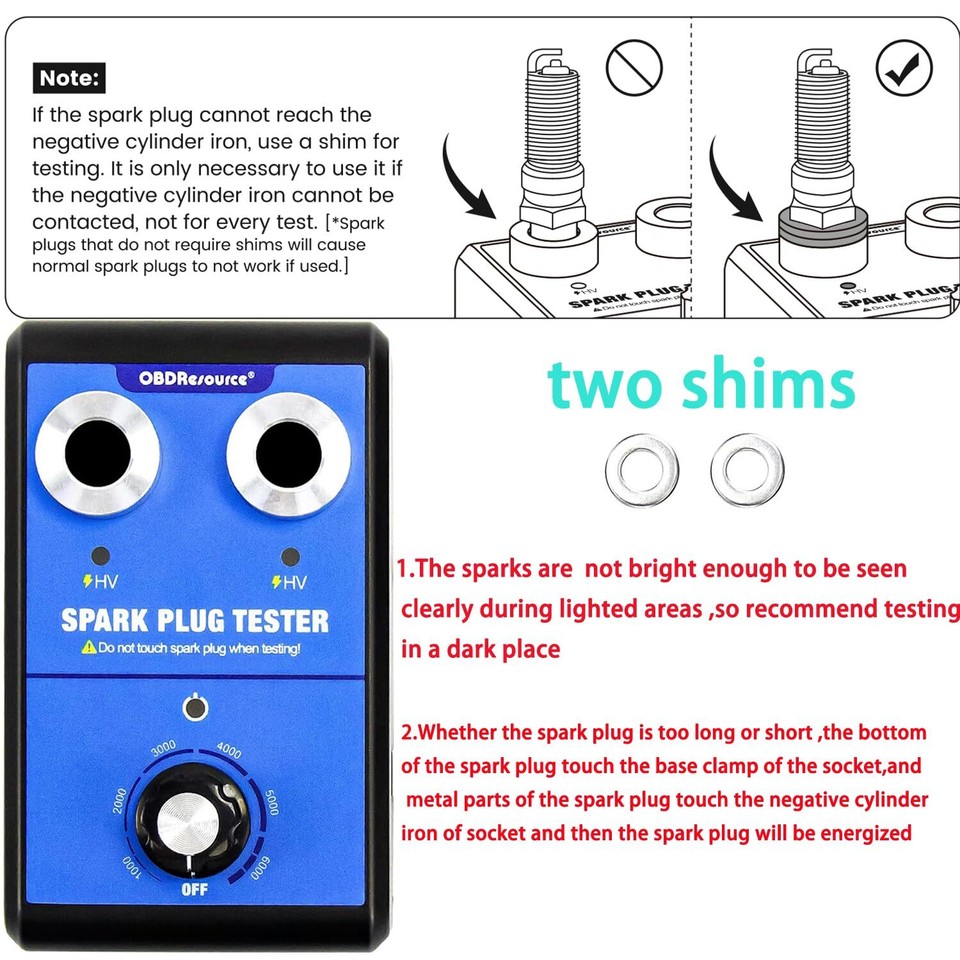 Professional Spark Plug Tester Quick Tester COP Ignition System Checker ...