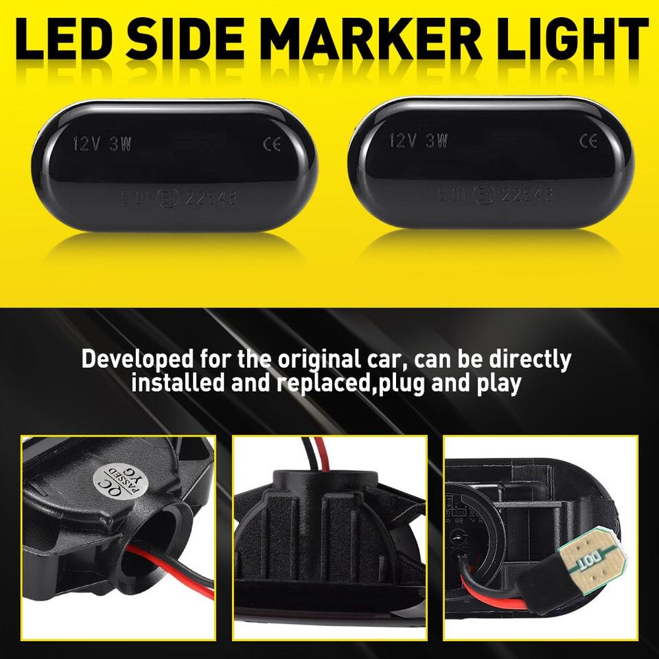 4Pcs Dynamic LED Fit Nissan Navara D40 350Z Dynamic Side Marker ...