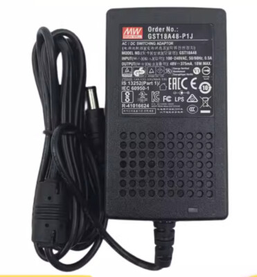 MEANWELL Power Adapter 18W GST18A48-P1J 48V 0.375A | eBay