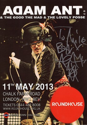 ADAM ANT HAND SIGNED 6x8 PHOTO+COA GOODY TWO SHOES SINGER TO MIKE | eBay