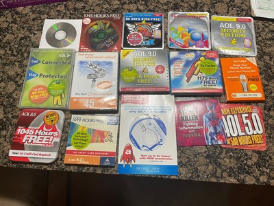 AOL Internet Discs, (14) Most Sealed Vontage And Earth Link | eBay