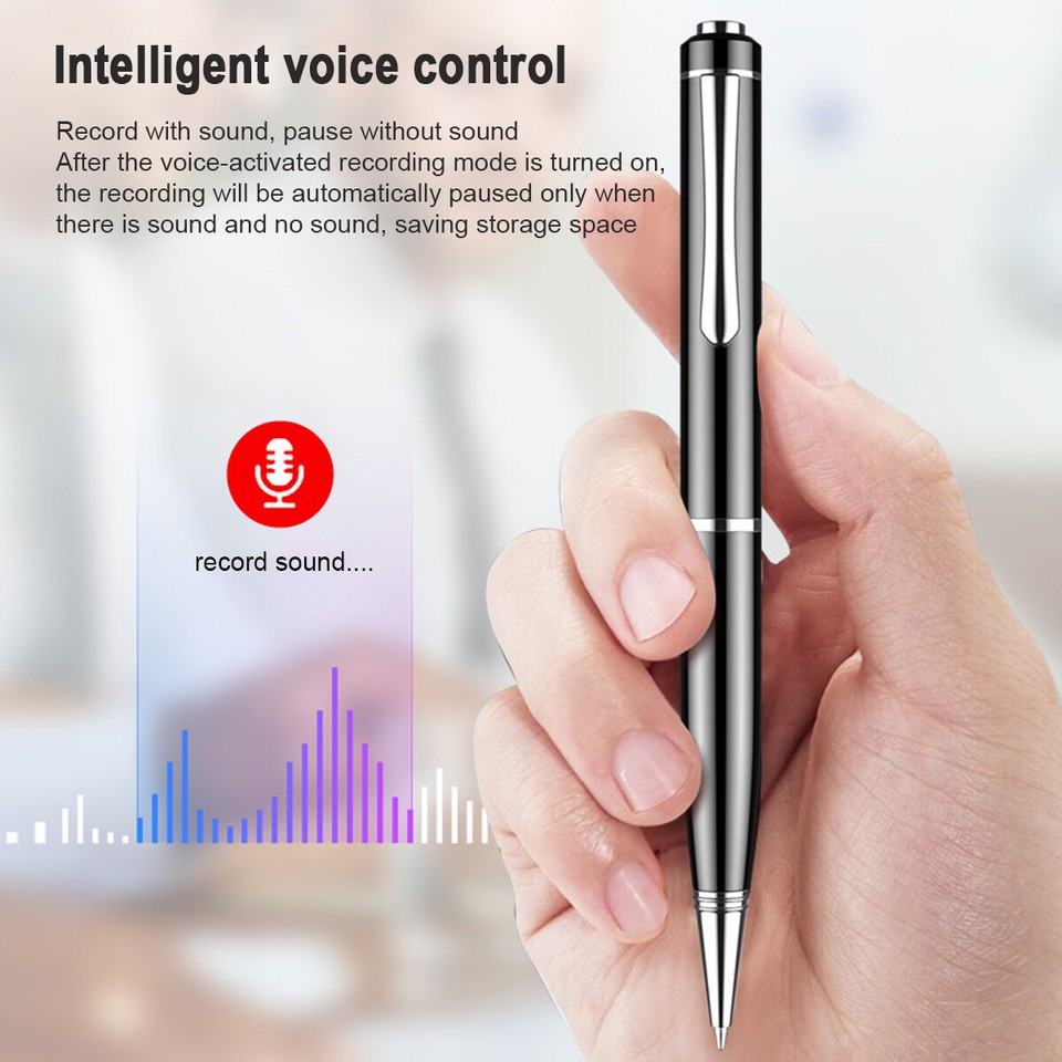 Voice HD Recorder Pen Digital Activated Mini Spy Audio Dictaphone Pen ...