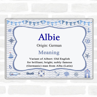 Albie. Name Meaning Jumbo Fridge Magnet Nautical | eBay UK