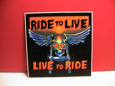 RIDE TO LIVE LIVE TO RIDE HARLEY DAVIDSON MOTORCYLE BIKER STICKER DECAL ...