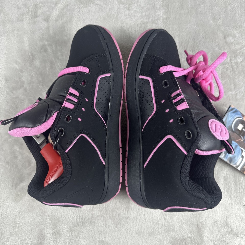 Heelys Shoes Women 6 Black Pink Stellar Low Top Roller Skate Sneakers ...