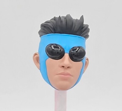 Marvel Legends Custom Invincible Blue Costume Head 1/12 Scale Painted ...