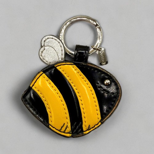 Coach Yellow Black Smile Bumble Bee Key Ring | eBay