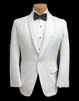 Boys Retro Vintage Miami Vice White Tuxedo Jacket with Satin Shawl ...