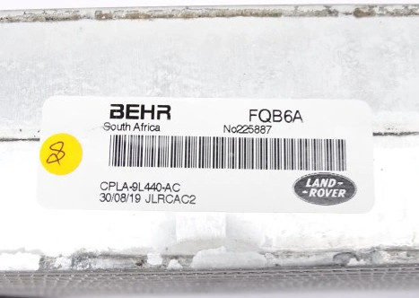 Land Rover Range Rover L405 Intercooler Radiator LR036432 OEM for sale ...