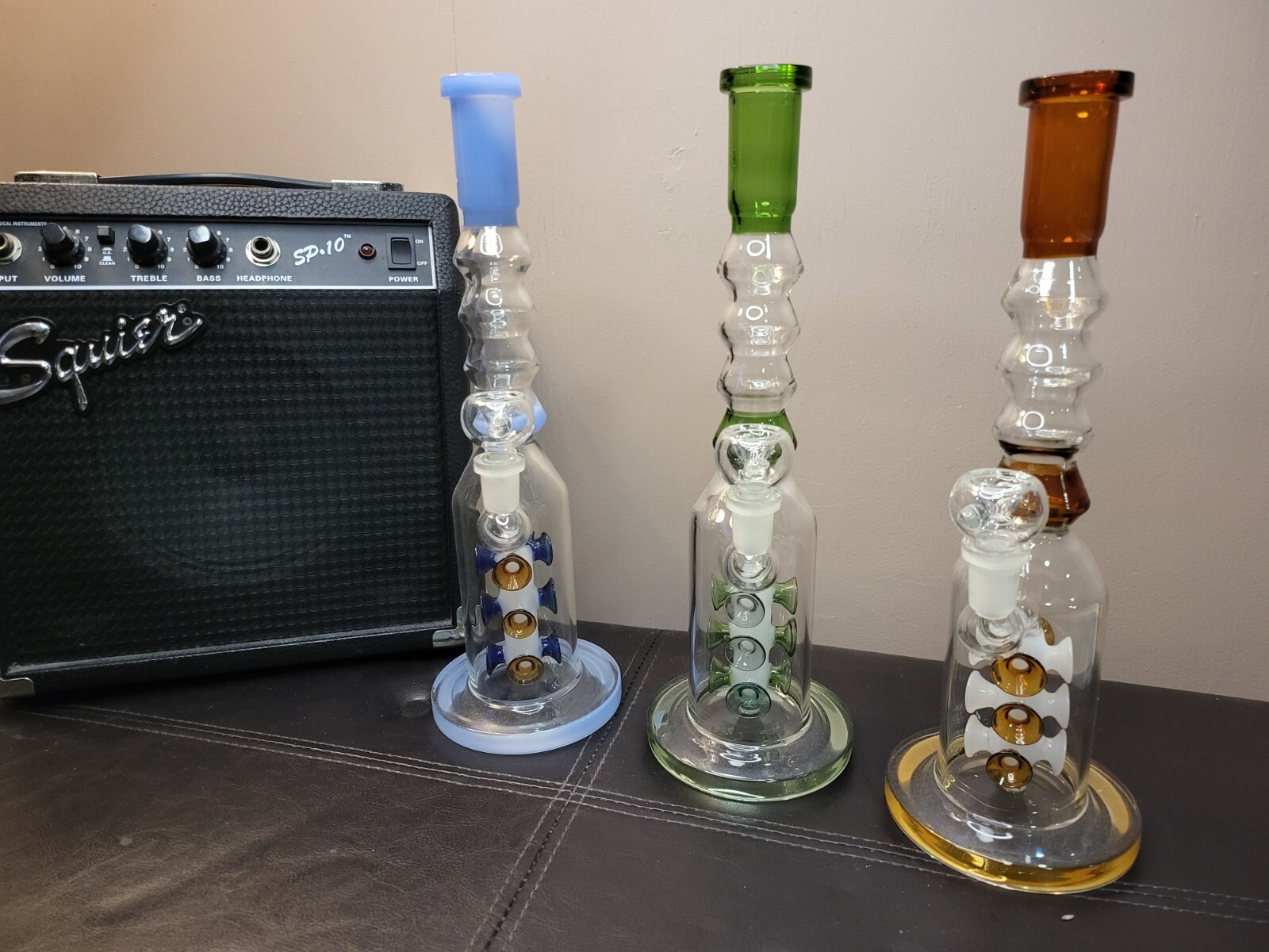 12" Tube Button Sawar Glass Bong Tobacco Water Pipe Hookah Bubbler | eBay