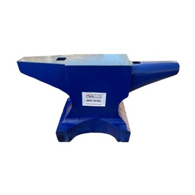 Anvil Blacksmith Iron Cast 50kg Single Horn Powder Coated Large Heavy ...