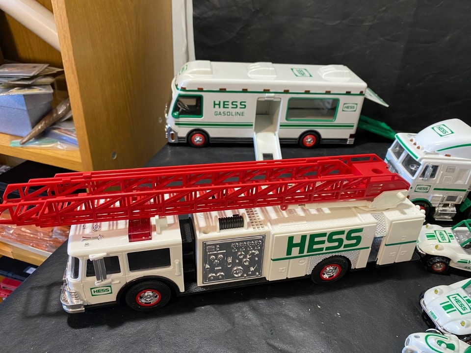 vintage Hess RV Firetruck Police Fire Car Carrier Truck Motorcycle ...