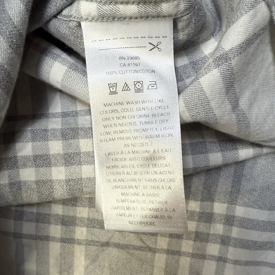 Pendleton Shirt Men XL Gray White Plaid Cotton Long Sleeve Classic ...