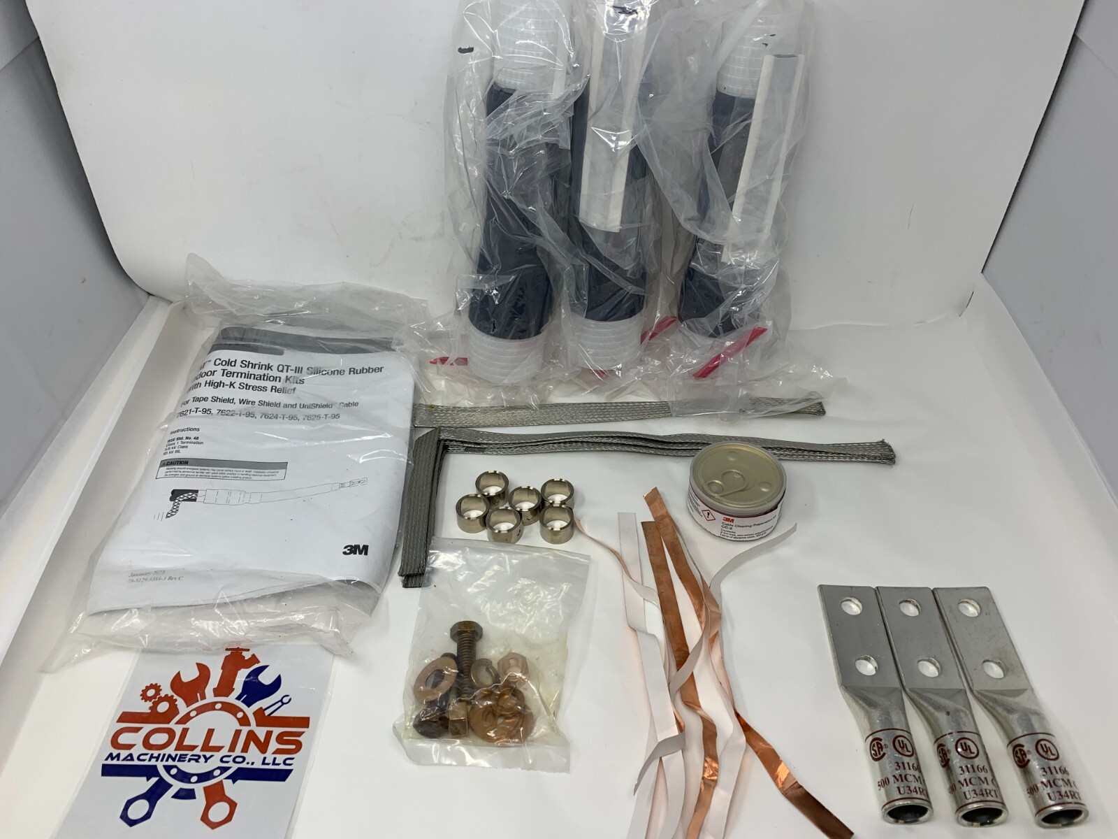 3M 7624-T-95-17GX 5/8kV Cold Shrink QT-III Silicone Indoor Tubular ...