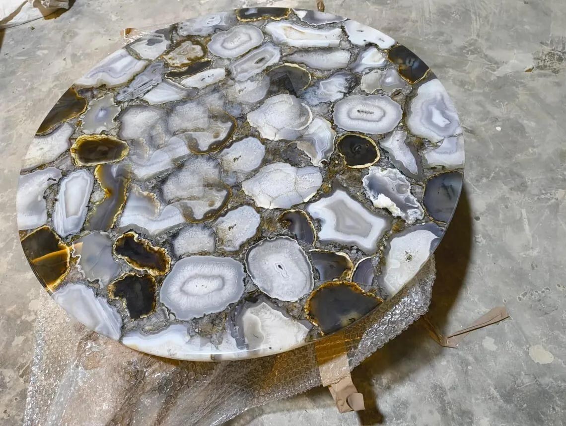 antique agate table/ agate dining table/ agate coffee table/ agate ...