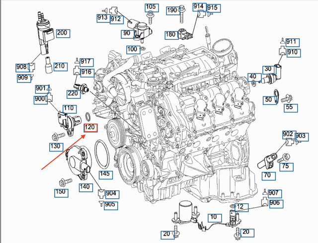 NEU MERCEDES-BENZ C W204 NOCKENWELLEN-POSITIONSSENSOR O-RING ...