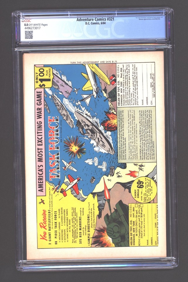 Adventure Comics 321 CGC 8.0 1964 1st Full App of Time Trapper | eBay