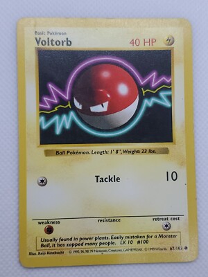 Pokémon TCG Voltorb Base Set 67/102 Regular Shadowless Common | eBay