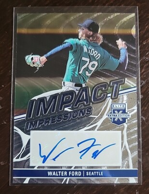2023 Elite Extra Edition Walter Ford Impact Impressions Auto Mariners # ...