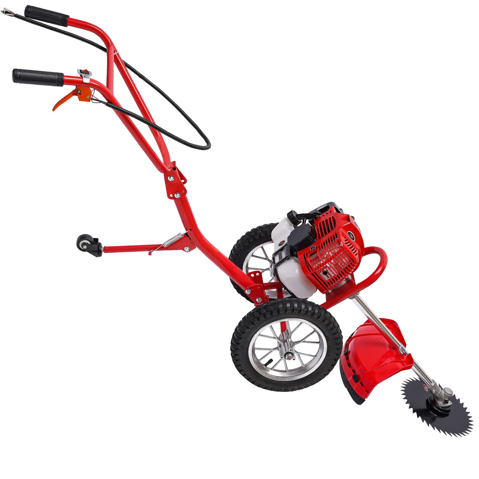 Hand Push Type Grass Cutter Lawn Mower Trimmer Gasoline Brush Cutting ...