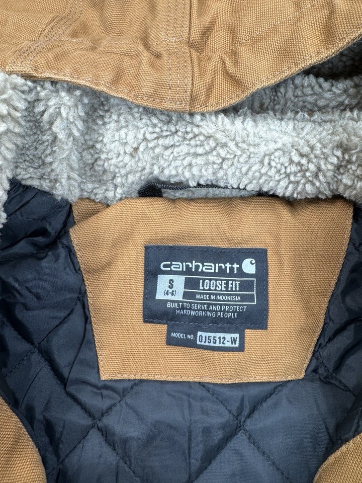 Carhartt Women’s Loose Fit Weathered Duck Coat Brown Small NWT | eBay