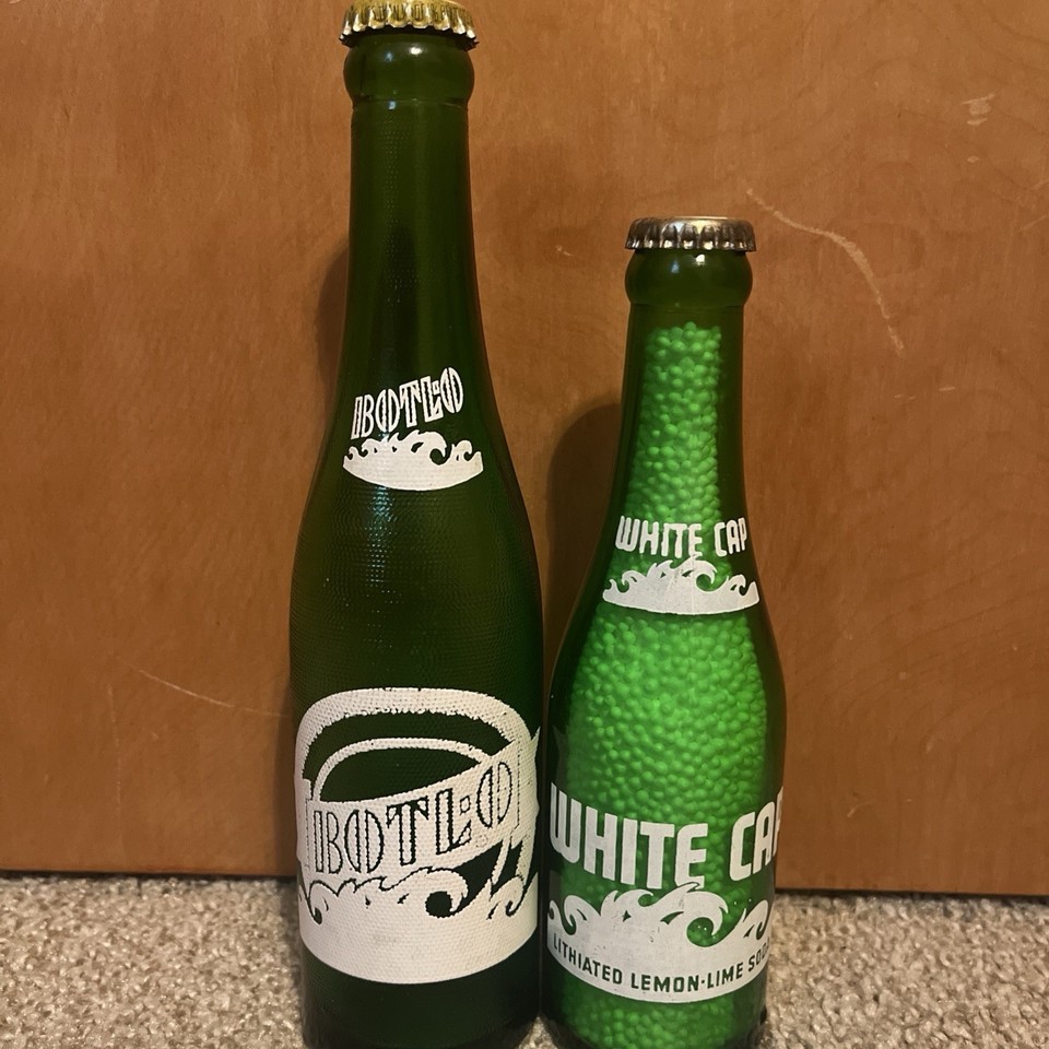 White Cap Bottle, Botl-o With White Caps, Blue Label Botl-o | eBay