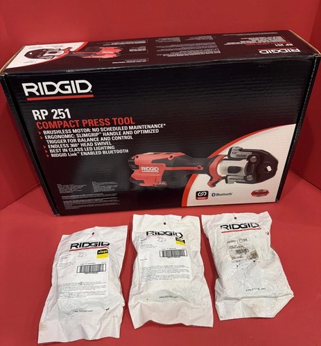 RP 251 Compact Inline Press Tool Kit ,2 Batteries, Charger, Case- 3 ...