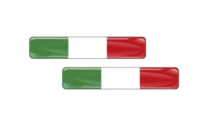 Car Emblem Italian Flag Badge Set for Fiat Alfa Romeo Lancia Ferrari ...