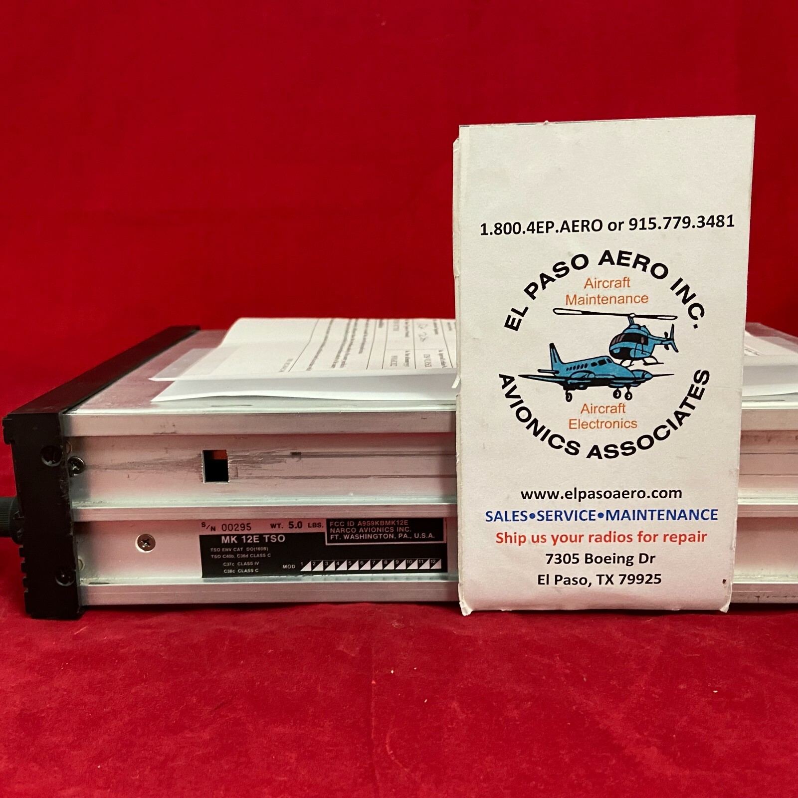 Narco MK-12E TSO NAV/COM with Serviceable 8130. Exchange $1095.00 | eBay