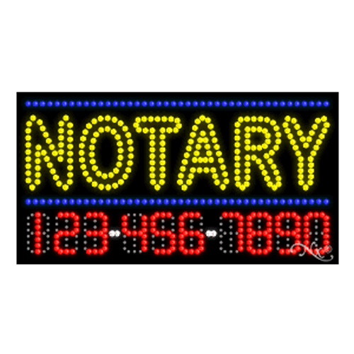 Notary LED Neon Sign 32"L x 17"H #25085 | eBay