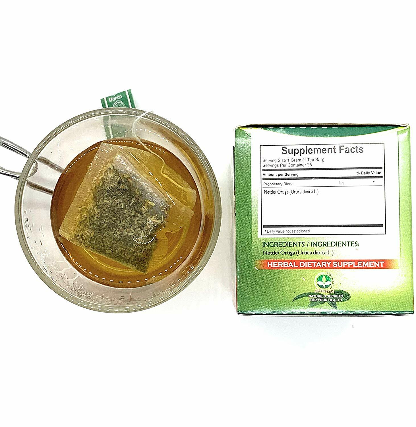 Nettle Tea ( ORTIGA TEA 25 Bags ) Support Urinary Tract and Prostate ...