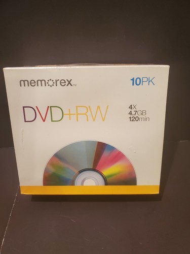 New Memorex 10-Pack DVD+RW Recordable Discs 4X 4.7GB 120Min | eBay