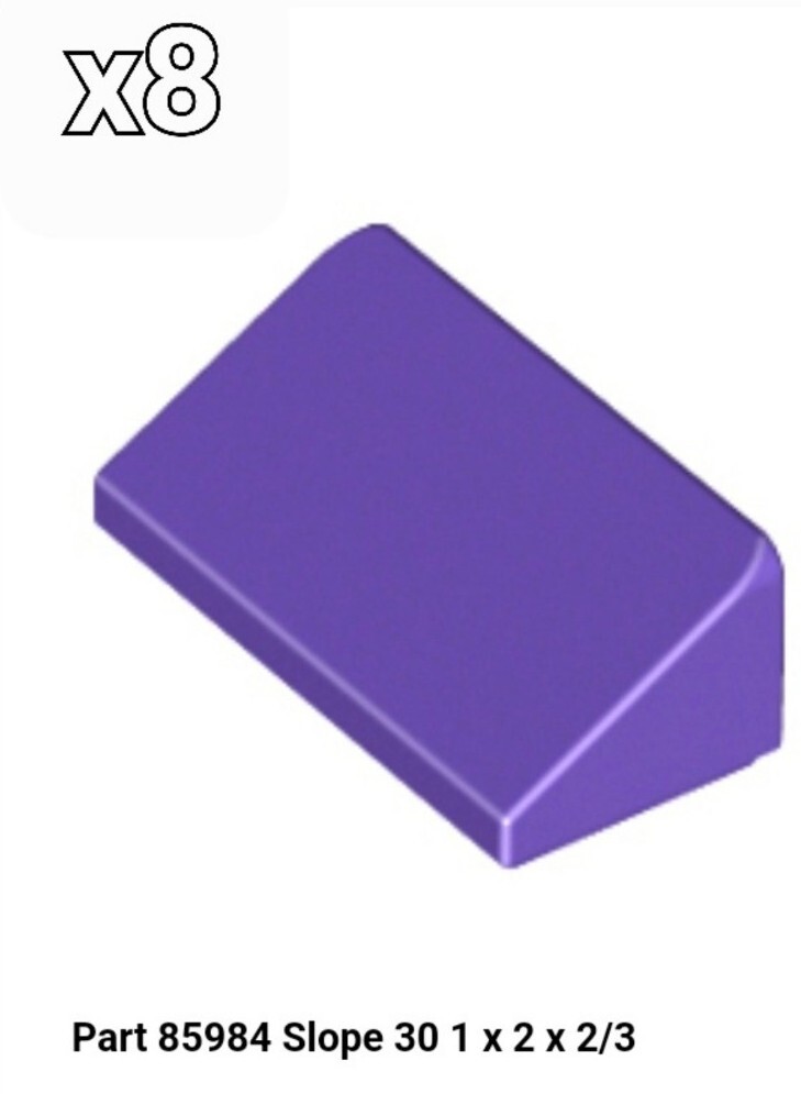 LEGO Part 85984 DARK PURPLE Cheese Wedge 1x2 30° - Lot of 8 - 4566607 ...